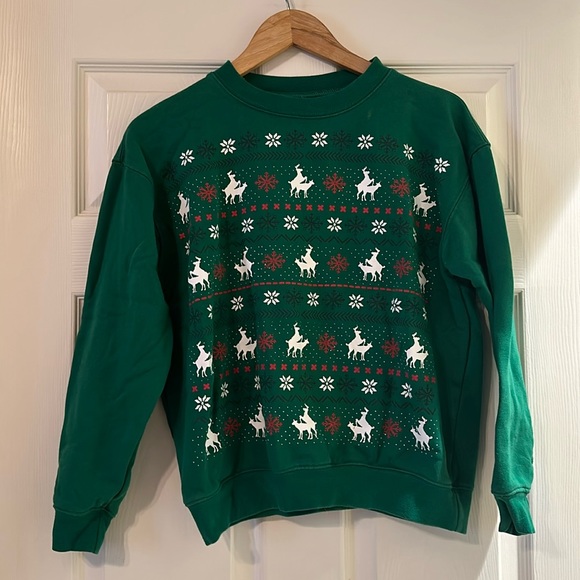 Spencer's | Sweaters | Spencers Funny Green And Reindeer Christmas ...